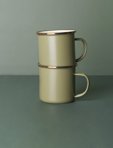 Enamel 2-Tone Mug Set // Olive Drab | everyday needs