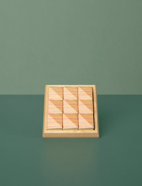 Ridge Block Puzzle // Red Orange | everyday needs