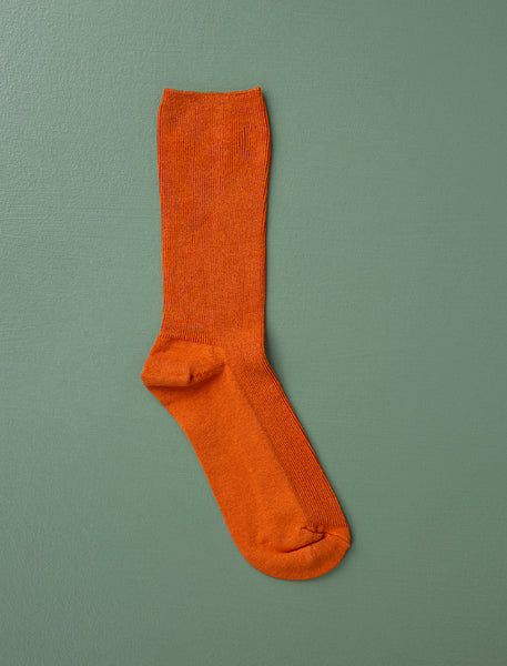 Cotton Fine Ribbed Socks // Persimmon | everyday needs