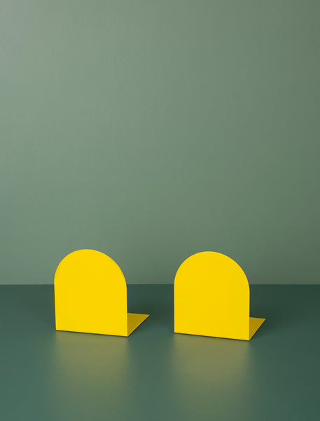 Folded Metal Bookends // Yellow | everyday needs